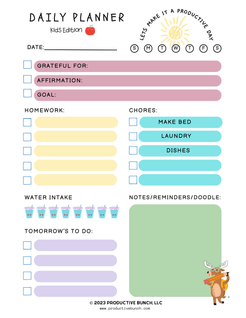 Daily Planner Pad Kids Edition: Ignite Creativity and Organization Fun ...