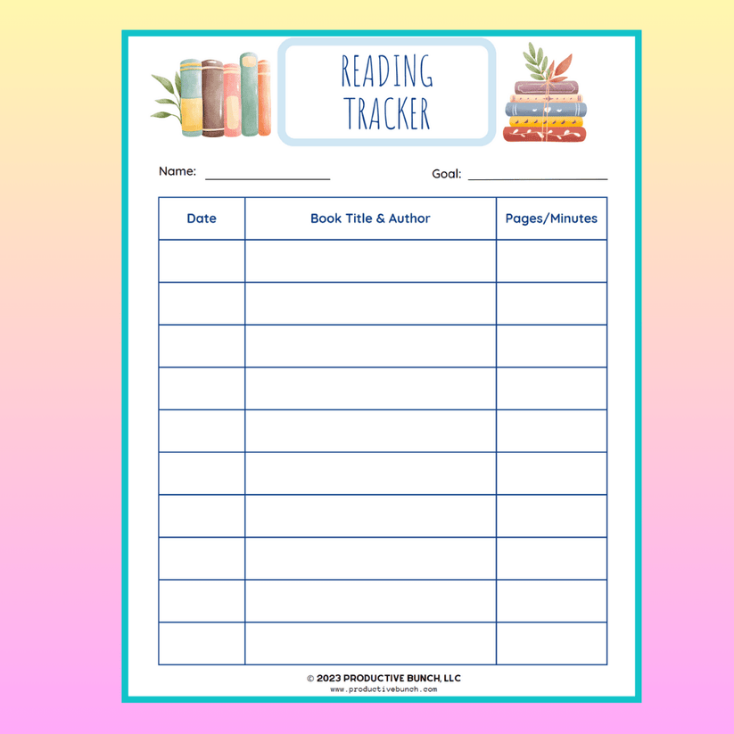 Kids Reading Tracker Pad - Good for Every Kid Who Likes to Read ...